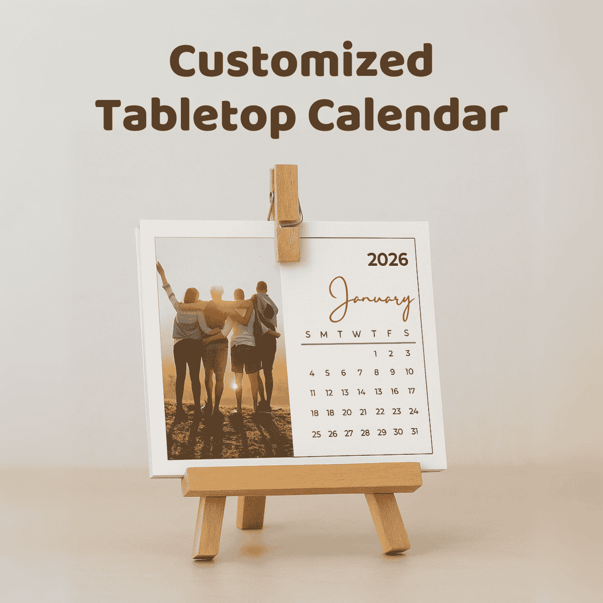 Customized Tabletop Calendar 2026 | Personalized Photo Calendar ...