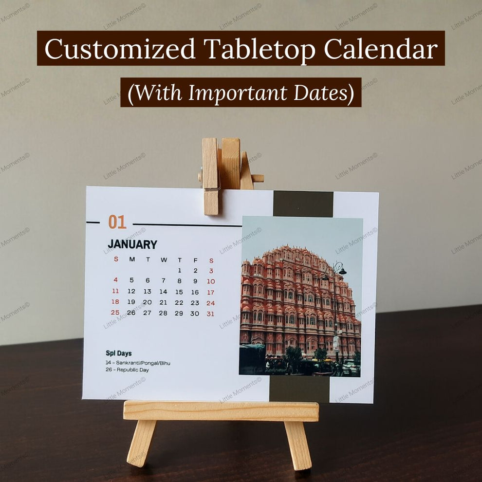 Personalized Table Top Calendar | With your Photos & Important Dates ...